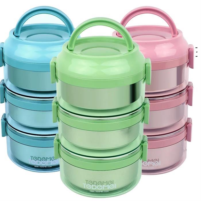 3-layer Tedemei Stainless Steel Lunch Box | Prokistan.com